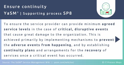 SP8: Ensure continuity | YaSM Service Management Wiki